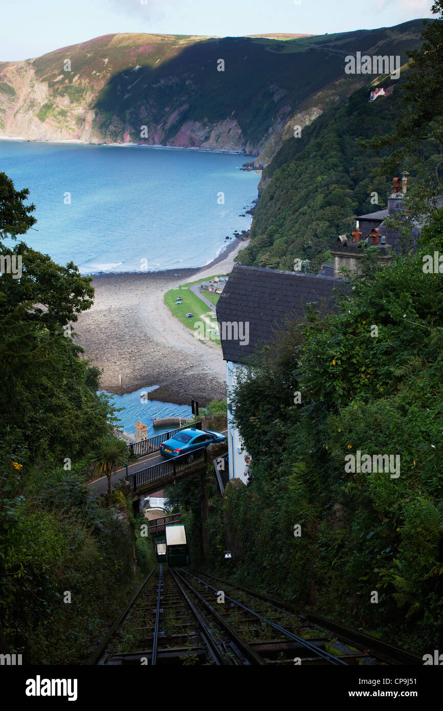 Lynton and Lynmouth water-powered cliff railway Stock Photo - Alamy