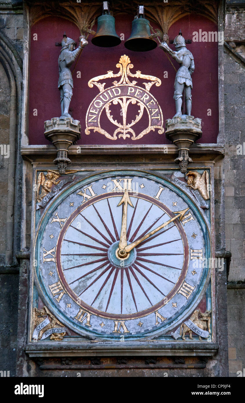 Wells cathedral clock hi-res stock photography and images - Alamy