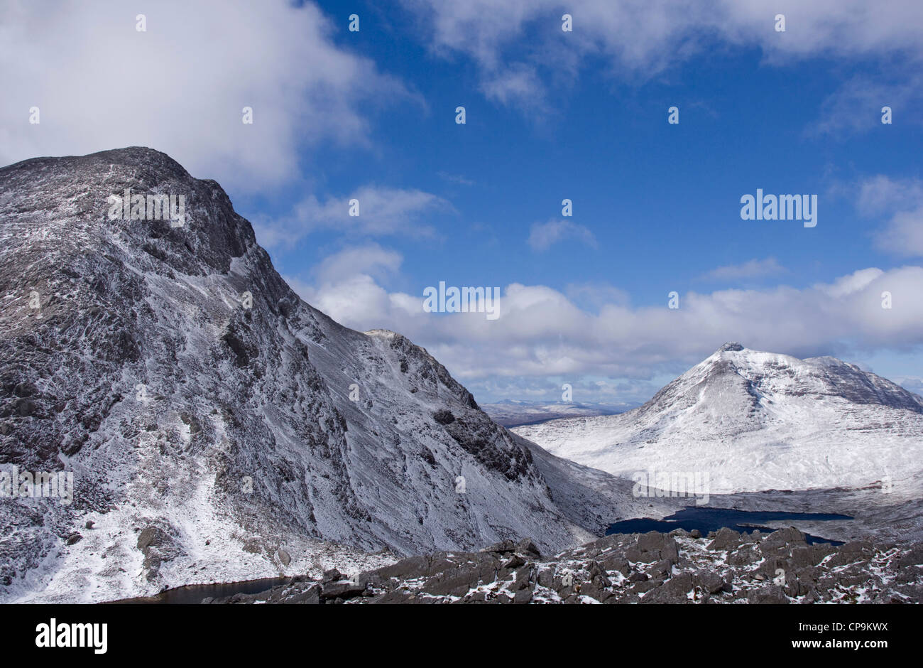 The corbetts An Ruadh-stac and beinn damh in Torridon Stock Photo - Alamy