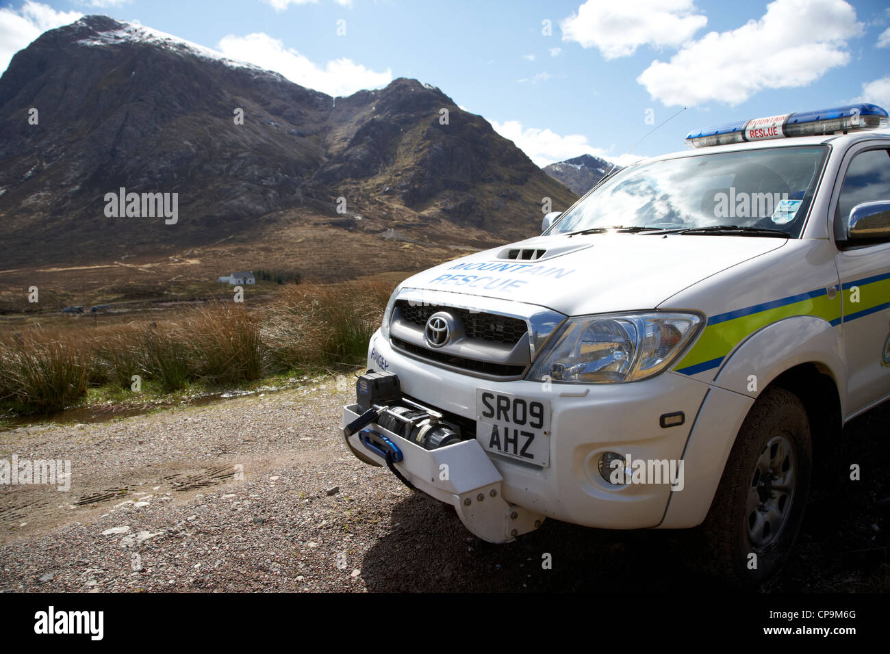 Royal Air Force Mountain Rescue vehicle in glen coe Scotland uk Stock ...