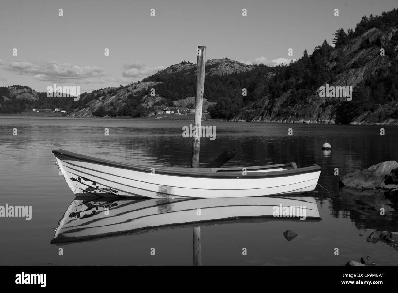 View fishing boat on Black and White Stock Photos & Images - Alamy