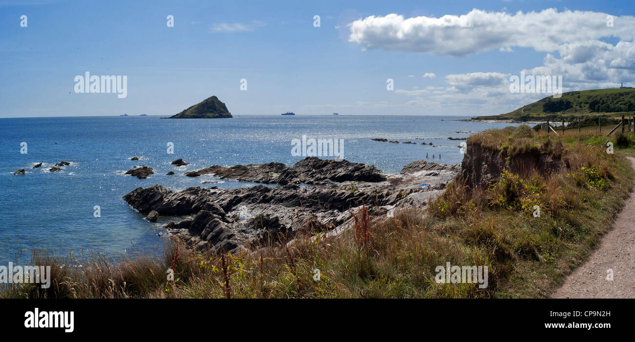 views from the south devon coast path wembury south hams devon england ...