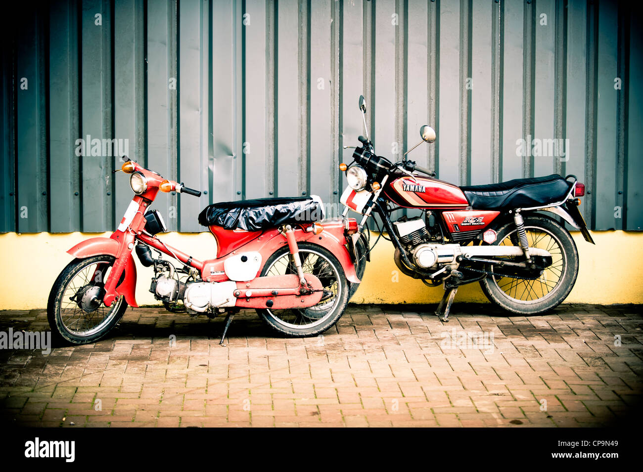 Two motor bikes Stock Photo - Alamy