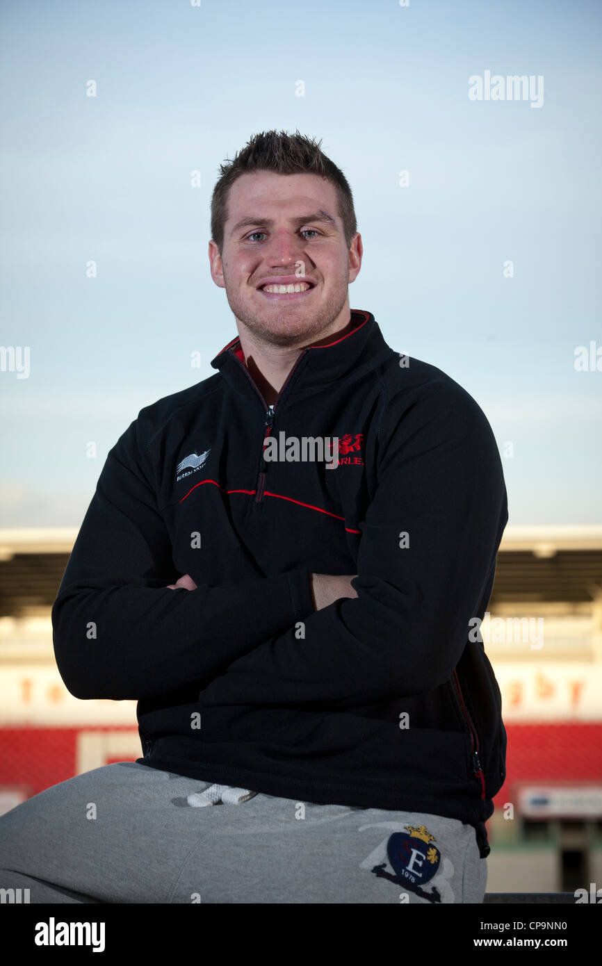 Rugby Player Ben Morgan, Scarlets and England Number 8 photographed in ...