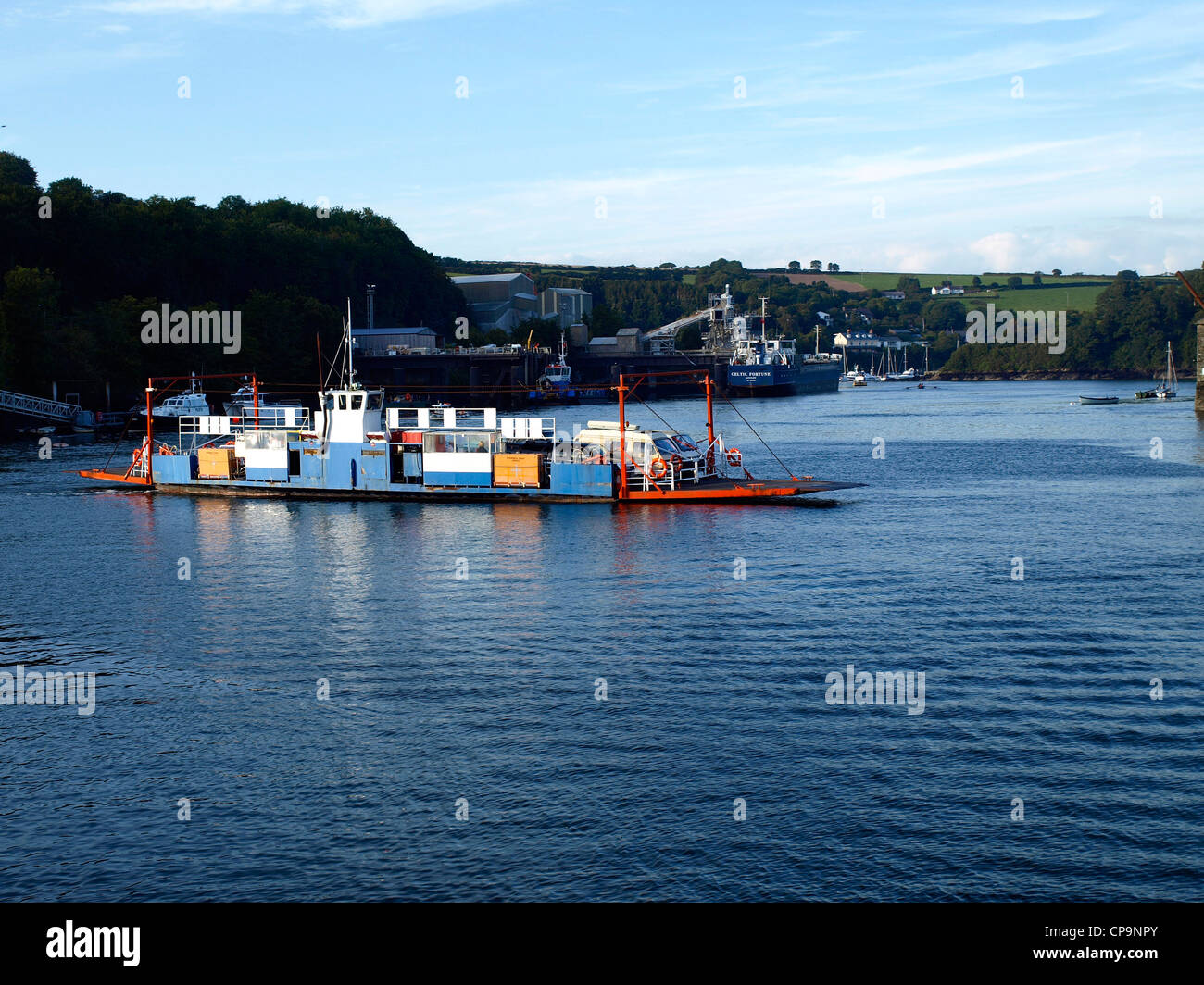Ferry over River Fowey, Cornwall, England Stock Photo - Alamy
