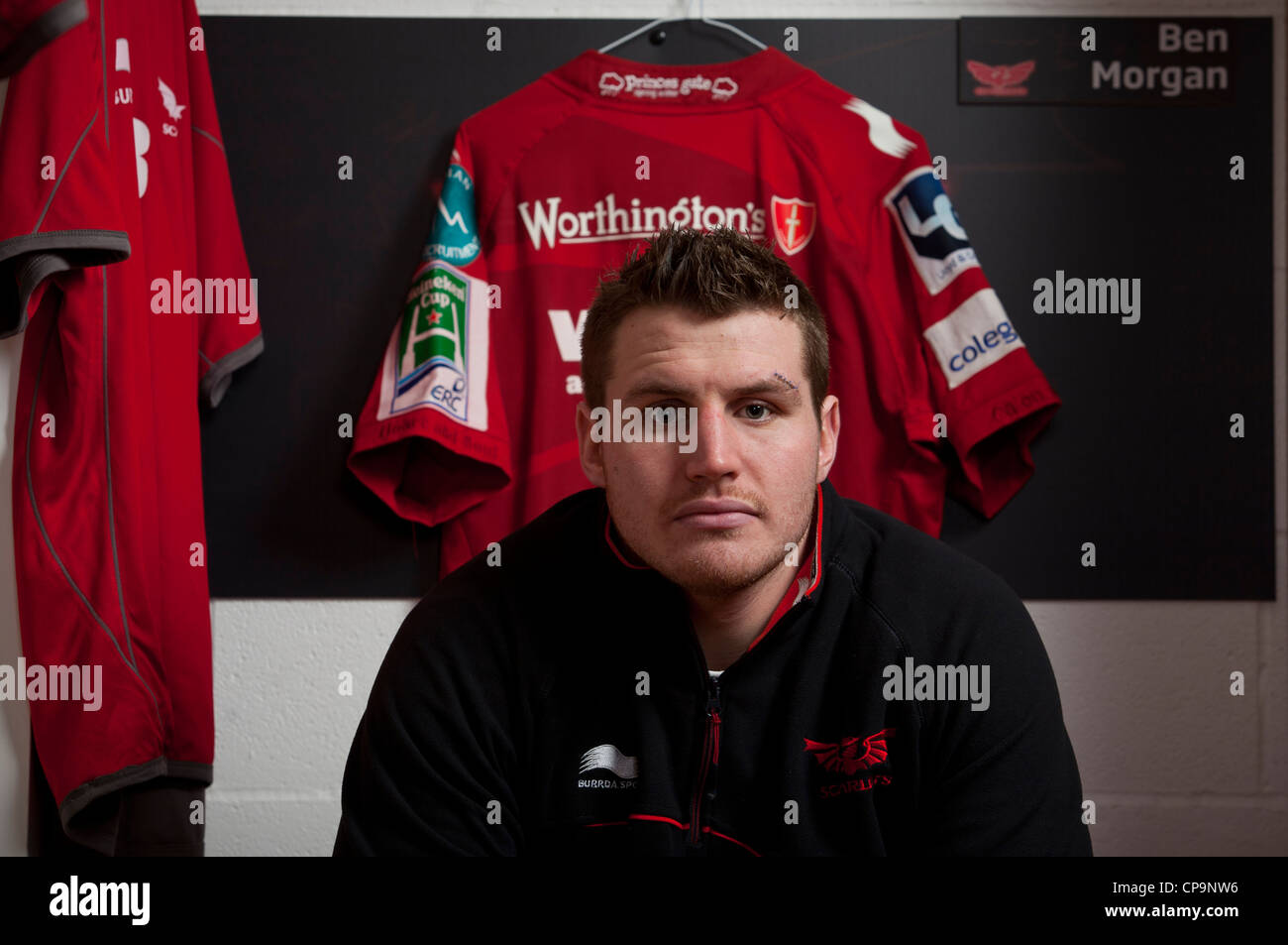 Rugby Player Ben Morgan, Scarlets and England Number 8 photographed in ...