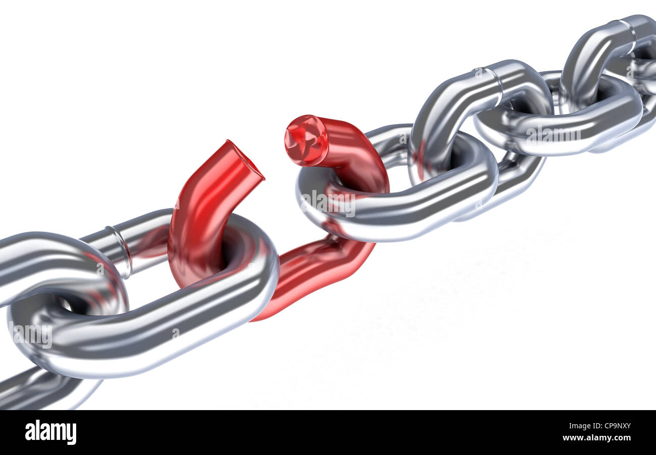 Broken chain illustration hi-res stock photography and images - Alamy