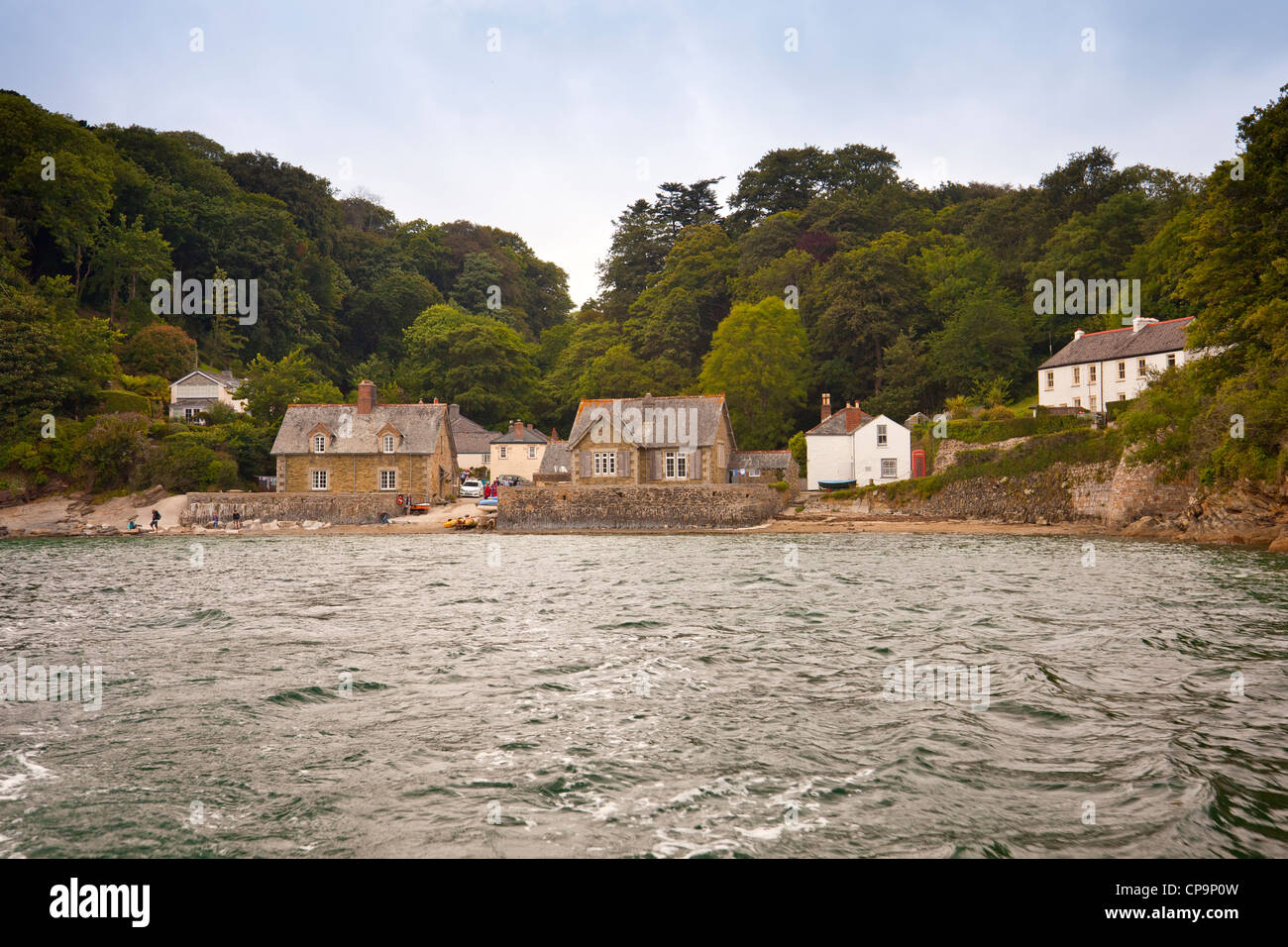 The village of Durgan on the Helford River, Cornwall, England, UK Stock ...