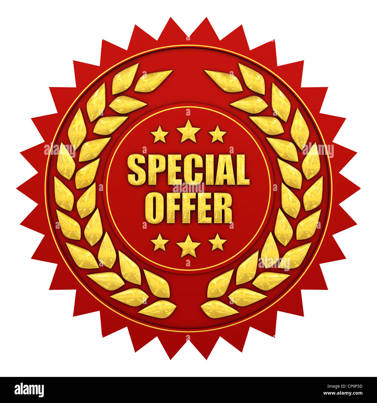 Gold offer tag hi-res stock photography and images - Alamy