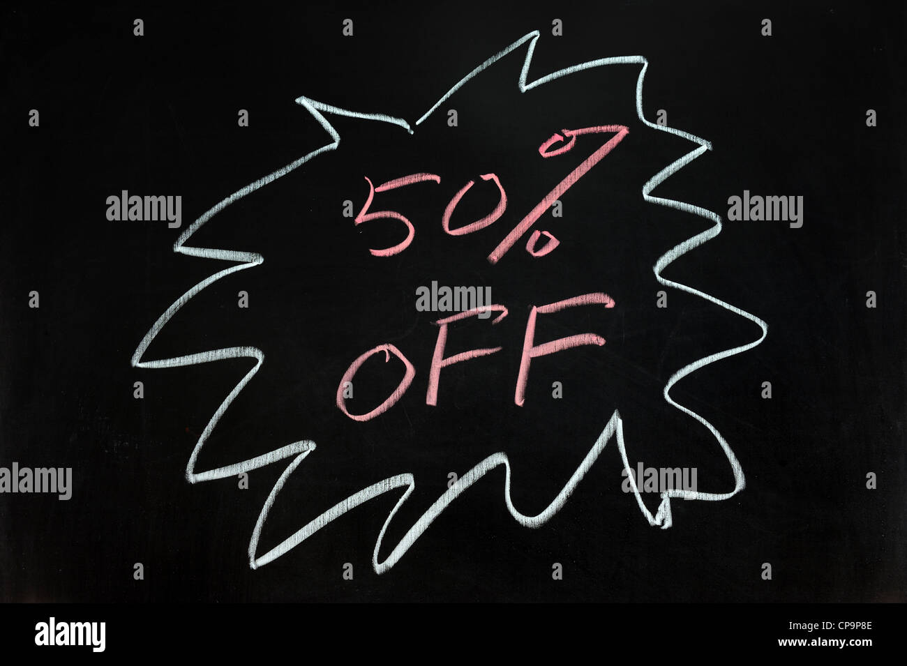 Chalk drawing - Fifty percent off Stock Photo - Alamy
