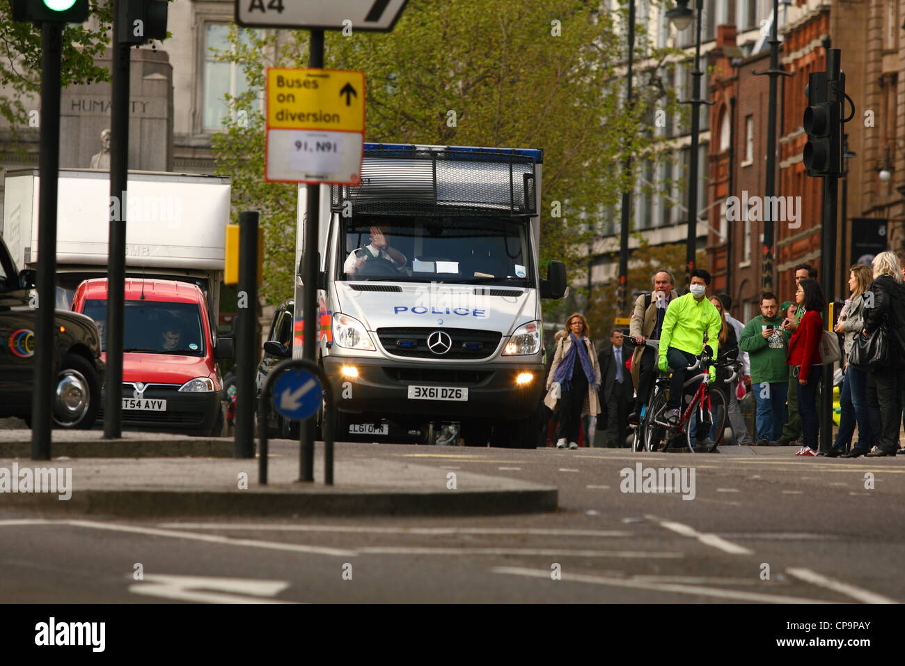Waiting police vehicles hi-res stock photography and images - Alamy