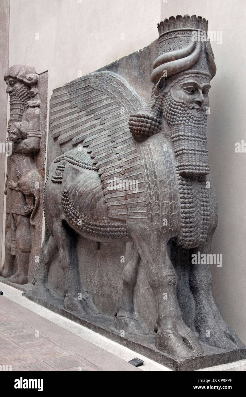 Guardian Figures At Gate A Of The Citadel Of Sargon Ii
