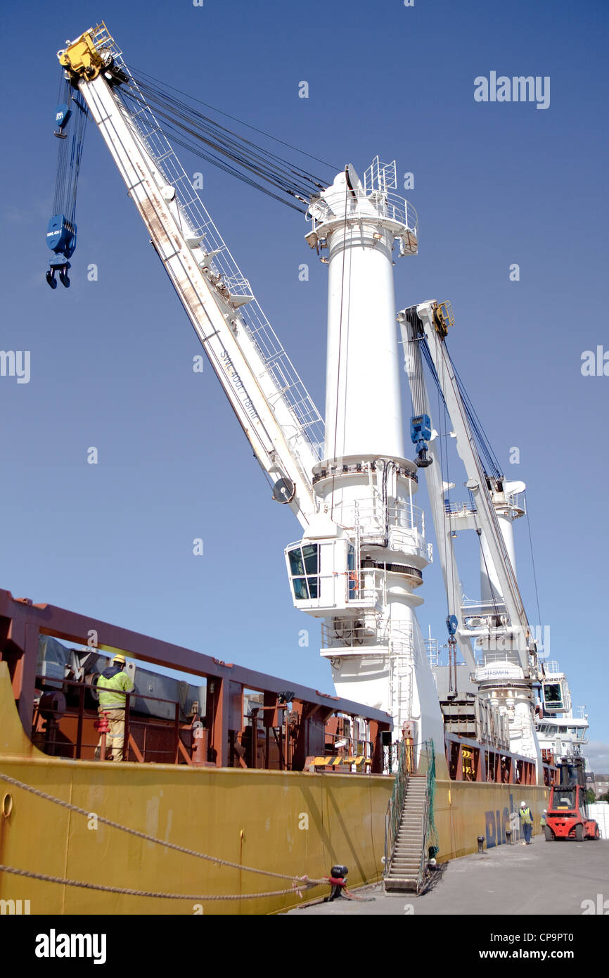 Specialized gantry cranes unloading cargo at Montrose Stock Photo - Alamy
