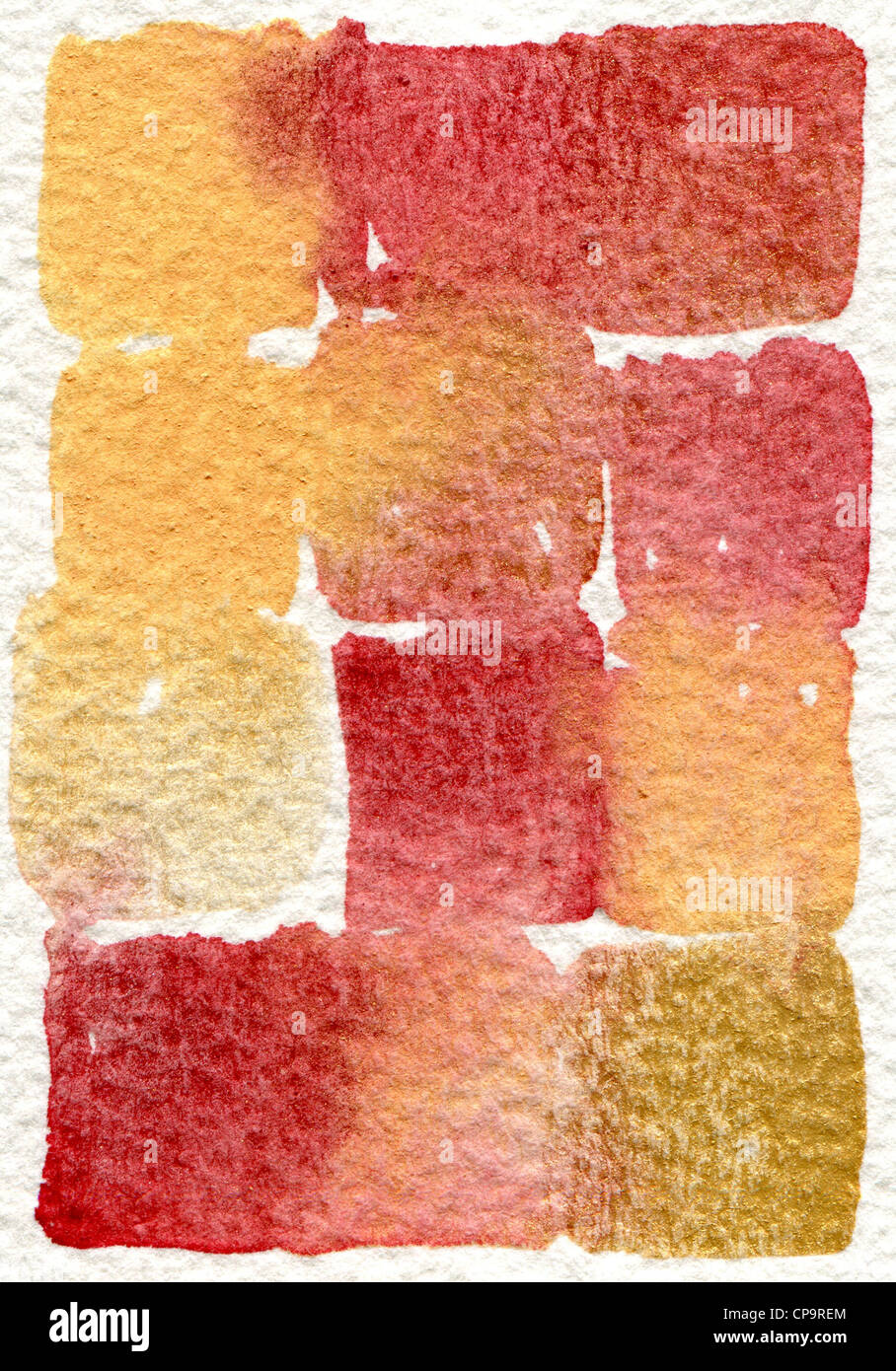 watercolor abstract painting in red and cream suitable for use as a ...