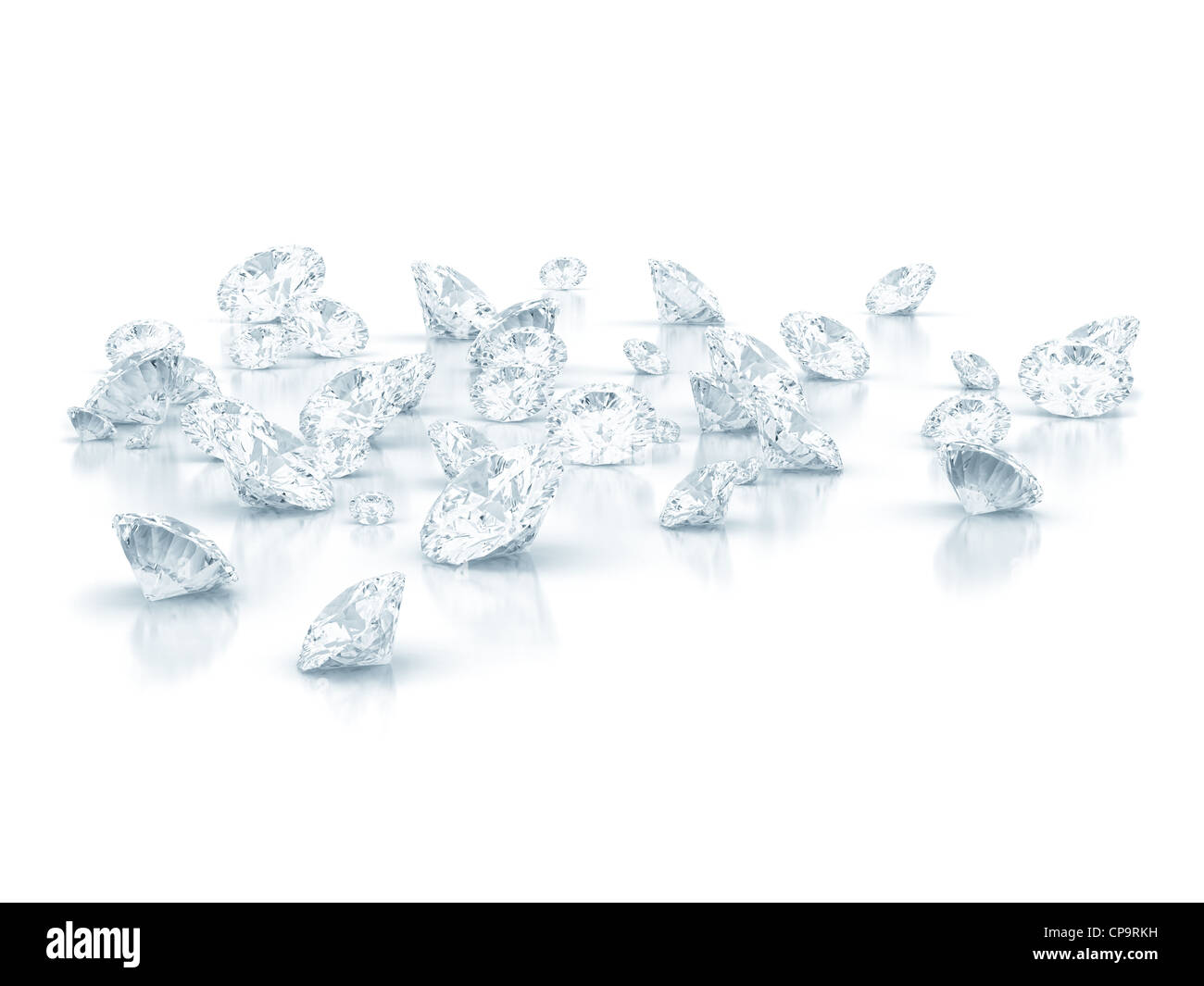 Group of diamonds on white background Stock Photo - Alamy
