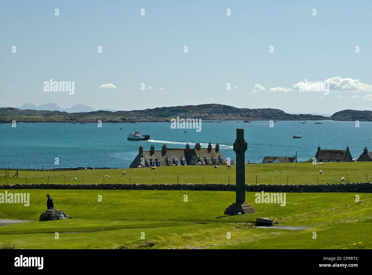 Iona Island Highlands of Scotland location of a famous Abbey Stock ...