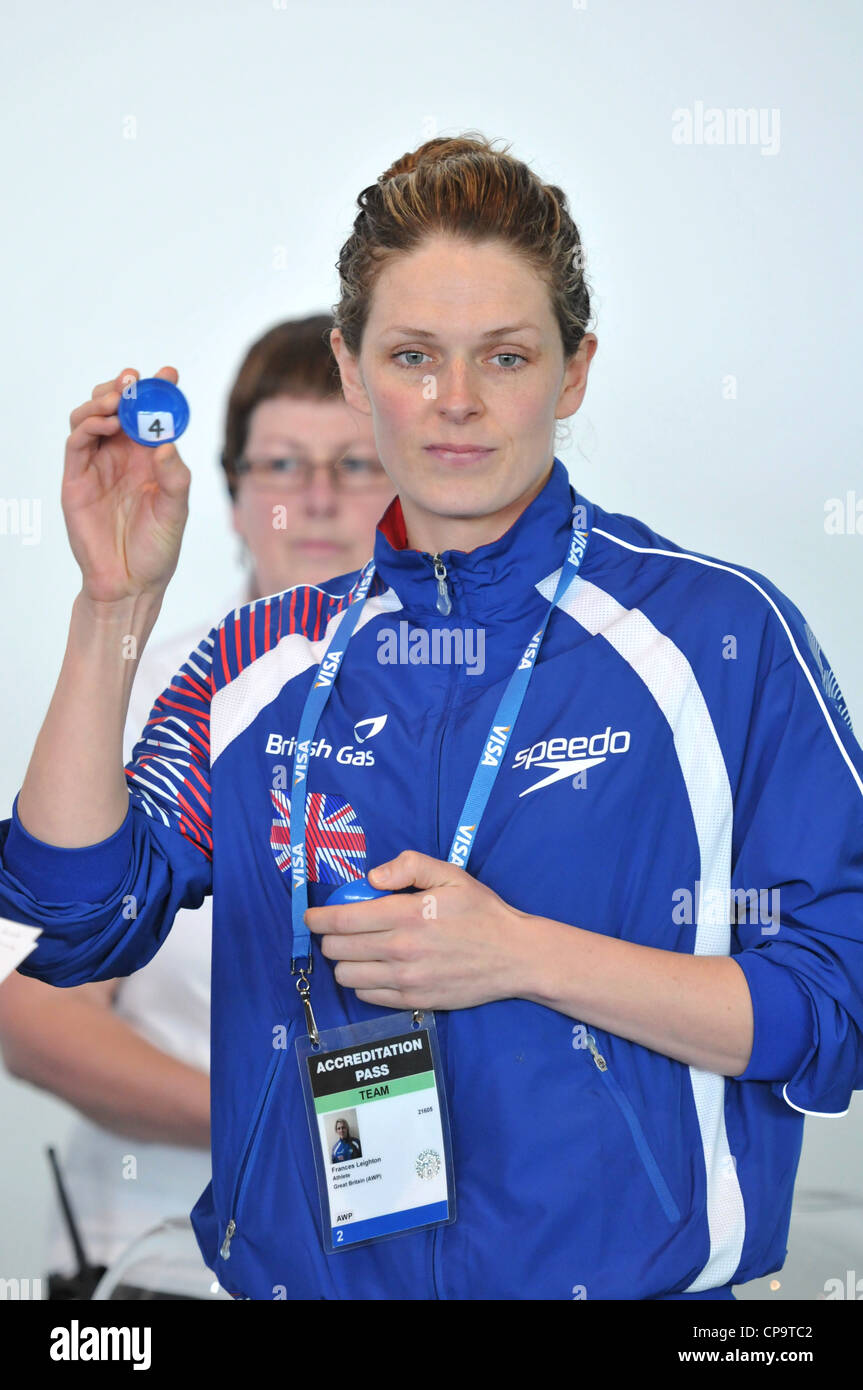 GBR WOMEN'S WATER POLO CAPTAIN, FRAN LEIGHTON AT THE DRAW FOR THE ...