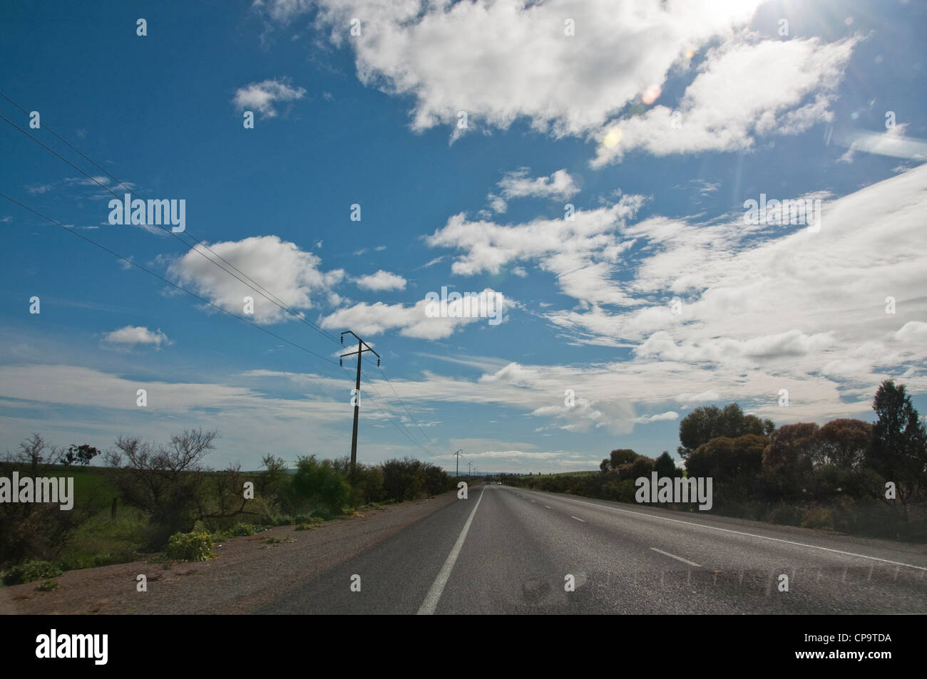 the stuart highway on the australian outback Stock Photo - Alamy