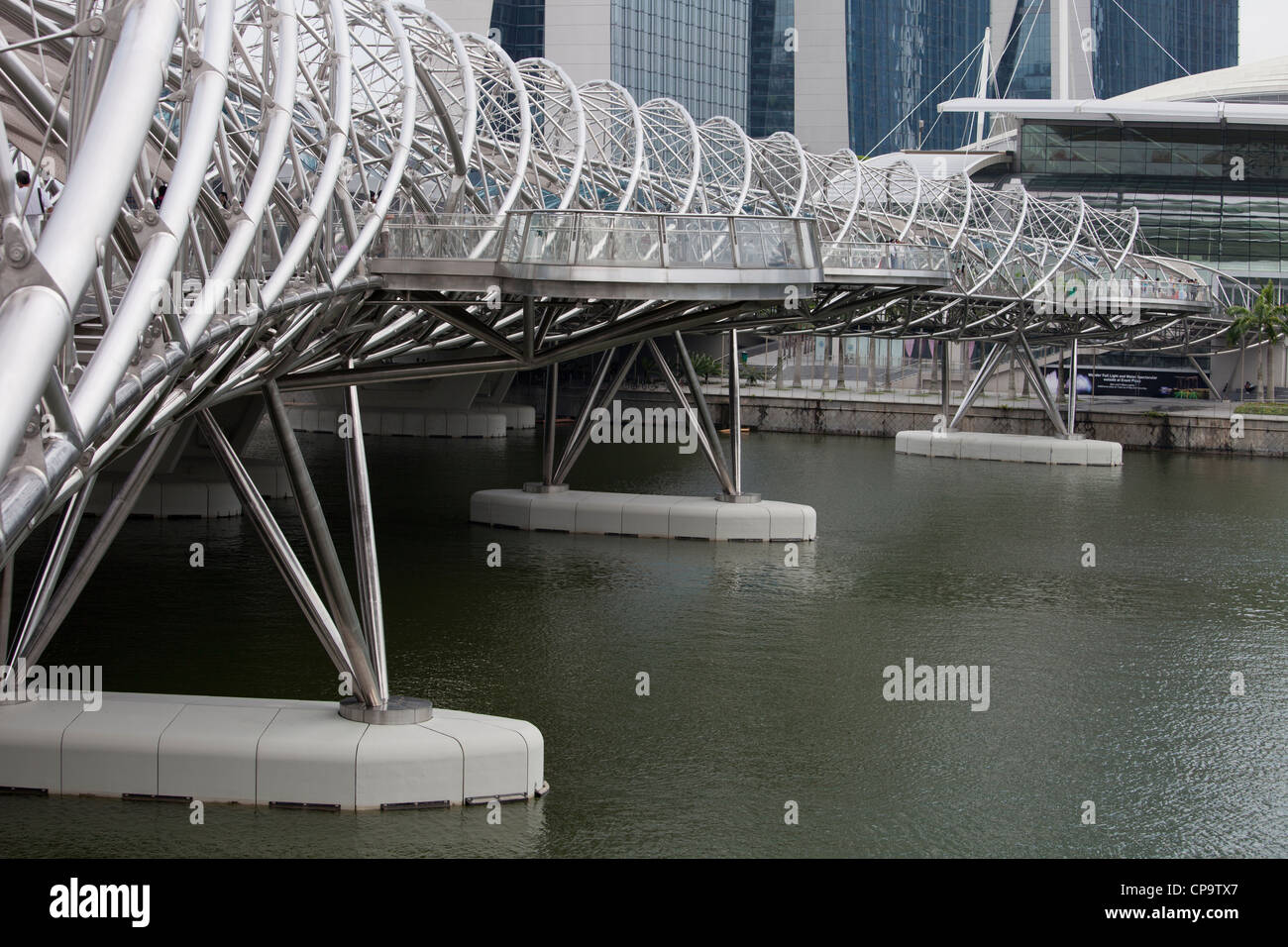 Double Helix Bridge 1 Stock Photo - Alamy