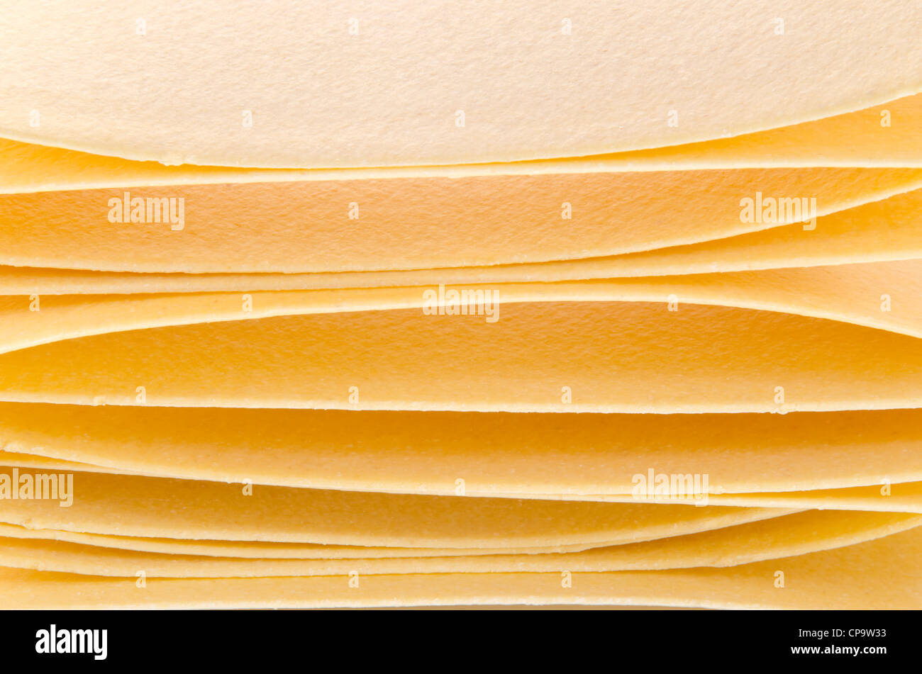 home made egg pasta lasagne sheets in traditional Italian way Stock ...