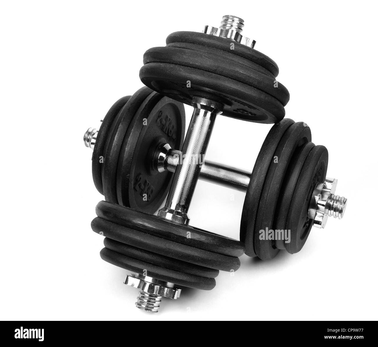 Dumbbells isolated on white background Stock Photo - Alamy