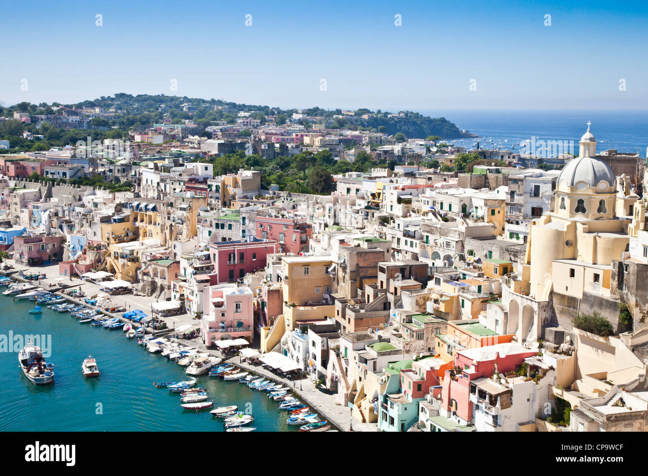 Panoramic view of Procida Isle, in Naples Gulf, Italy Stock Photo - Alamy