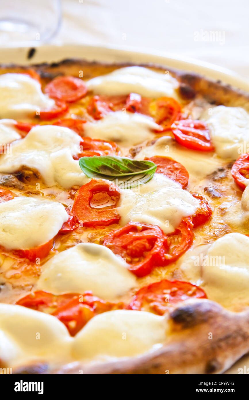 This is a true Italian Pizza. Traditional Pizza Margherita served in a ...