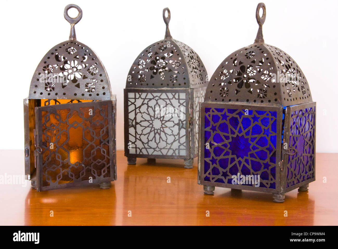 Three arabic design lamps, from Turkey Stock Photo - Alamy