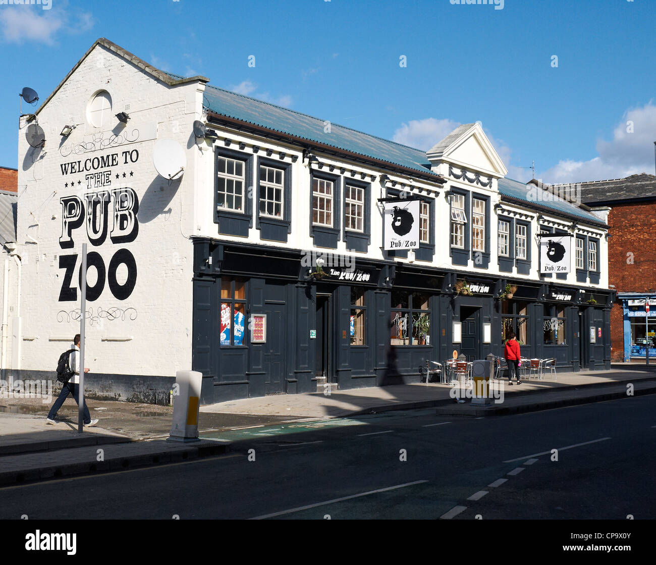 The Pub Zoo in Manchester UK Stock Photo - Alamy
