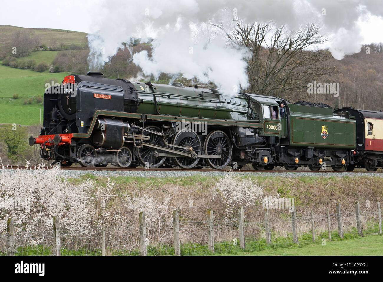 Steam train side view passenger hi-res stock photography and images - Alamy