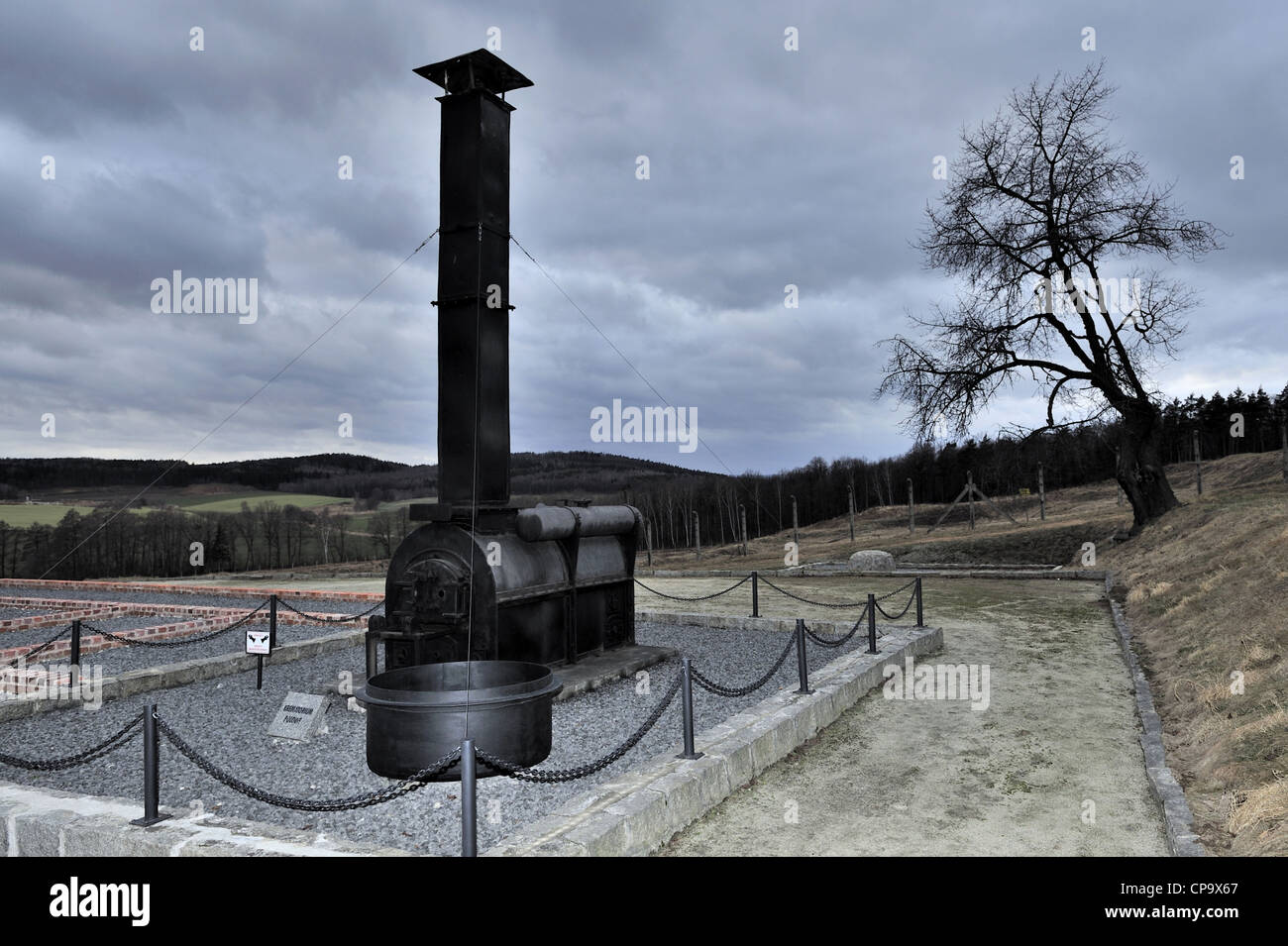 Reconstructed crematorium Concentration Camp, Gross-Rosen near in ...