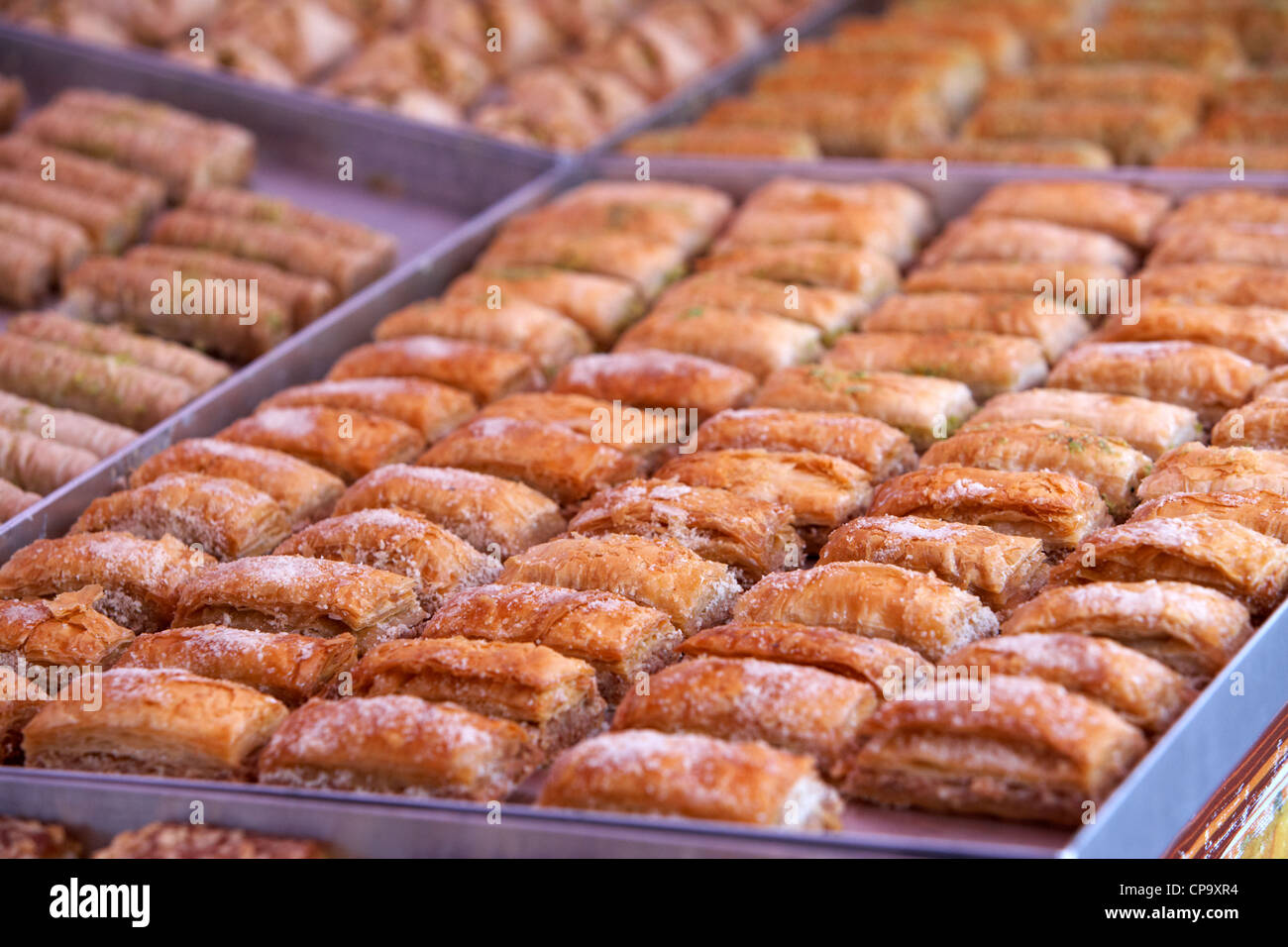 trays of various baklava pastries Stock Photo - Alamy