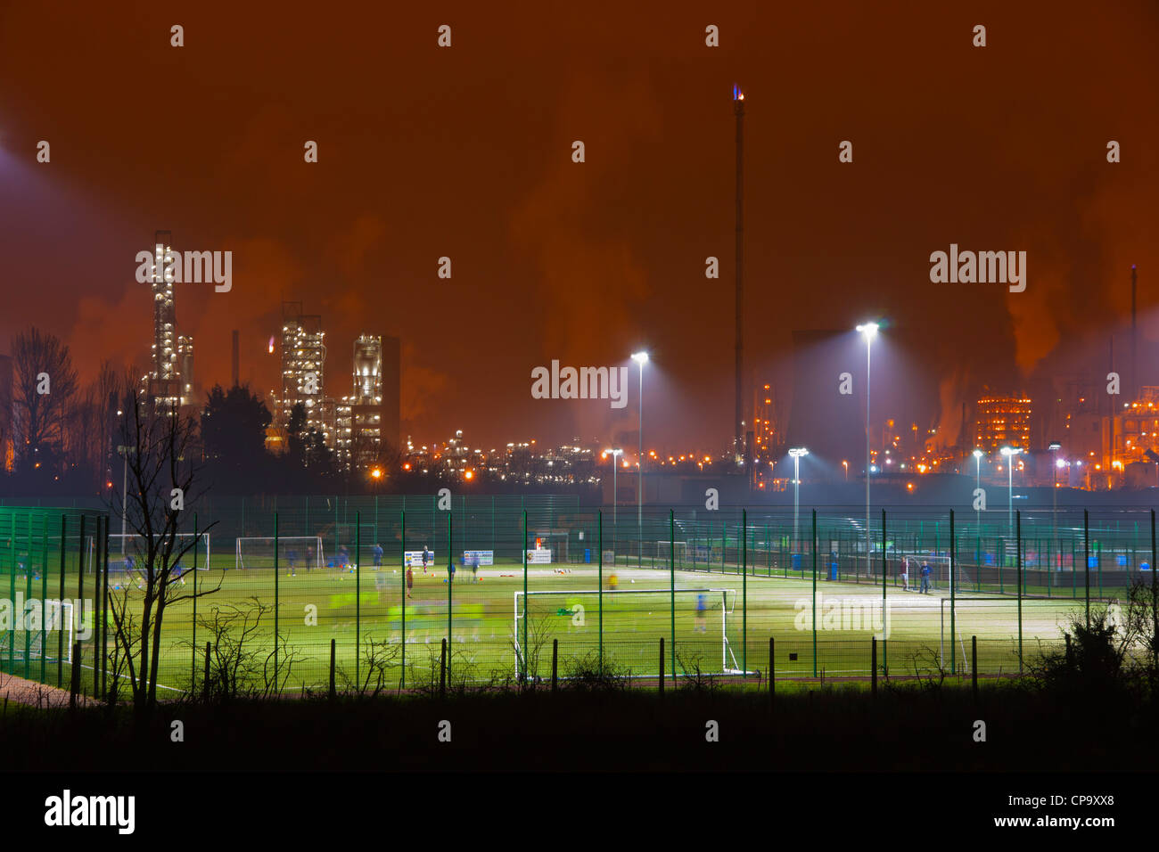 Grangemouth playing football, Stirlingshire, Central Region, Scotland ...