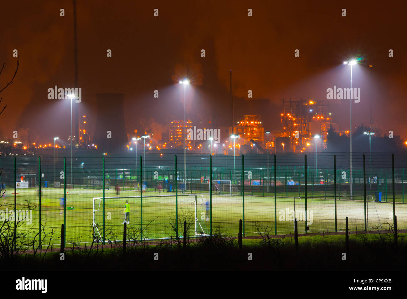 Grangemouth playing football, Stirlingshire, Central Region, Scotland ...