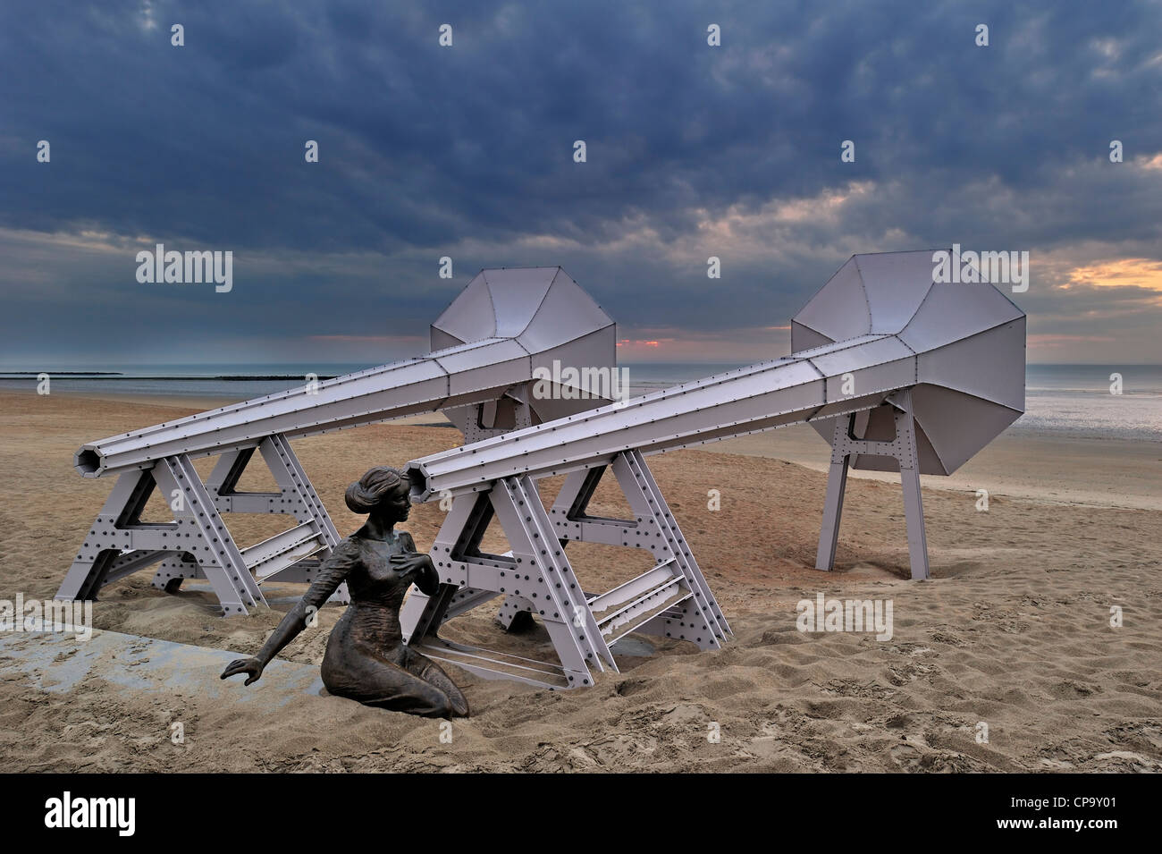 I Can Hear It, installation by artist Ivars Drulle on the beach during ...