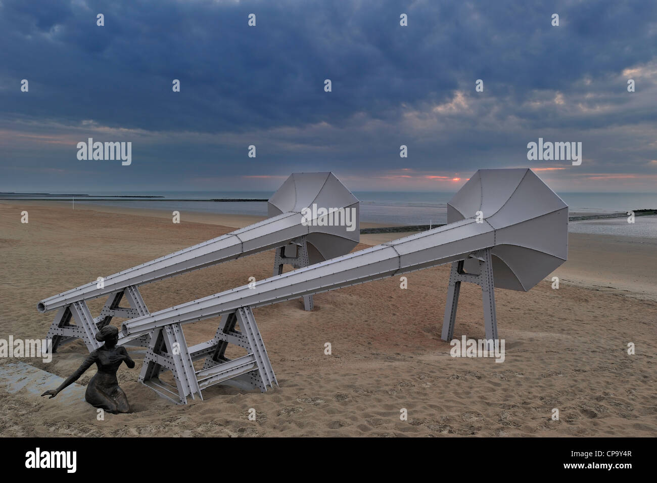 I Can Hear It, installation by artist Ivars Drulle on the beach during ...