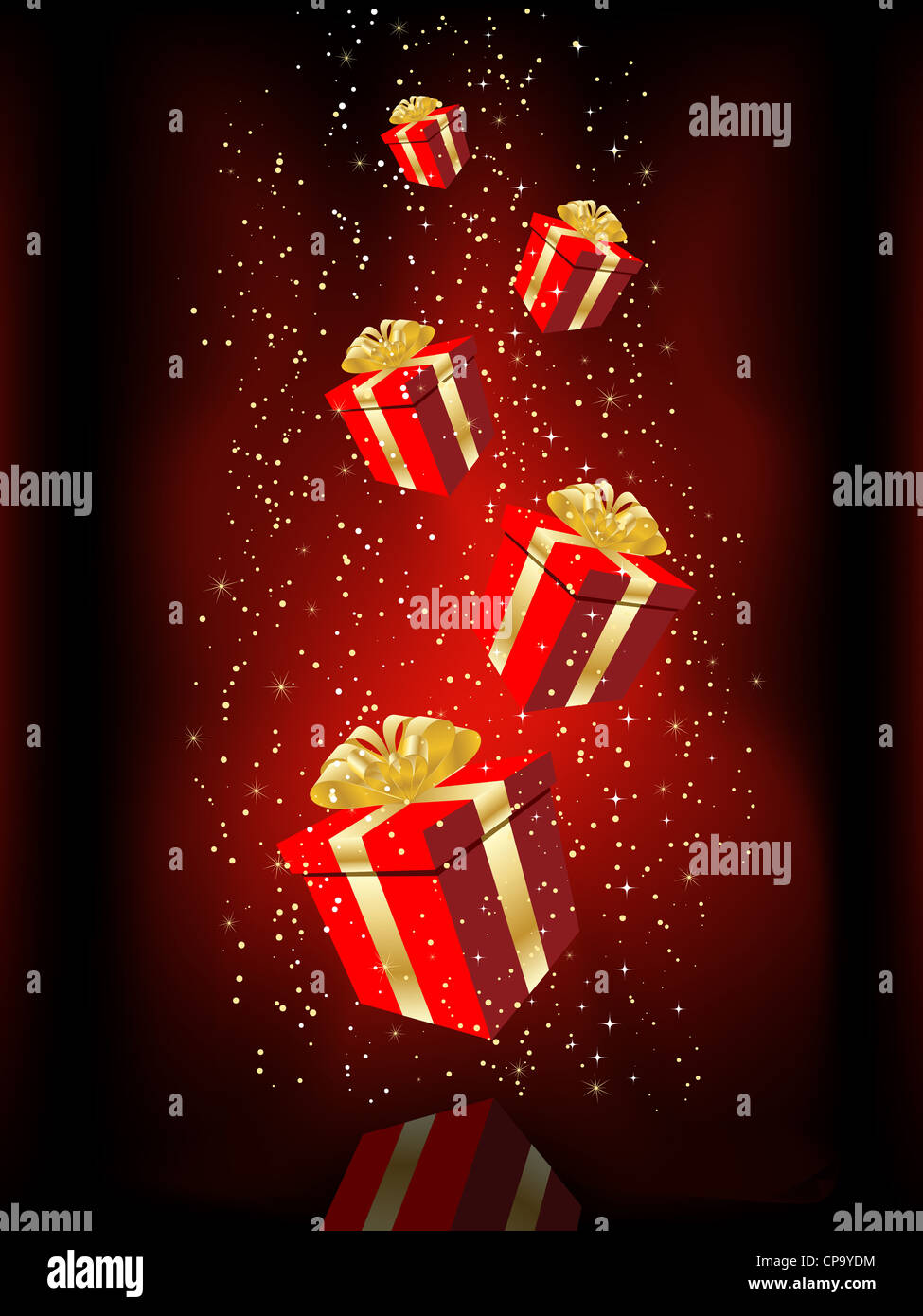 Gift falling background hi-res stock photography and images - Alamy