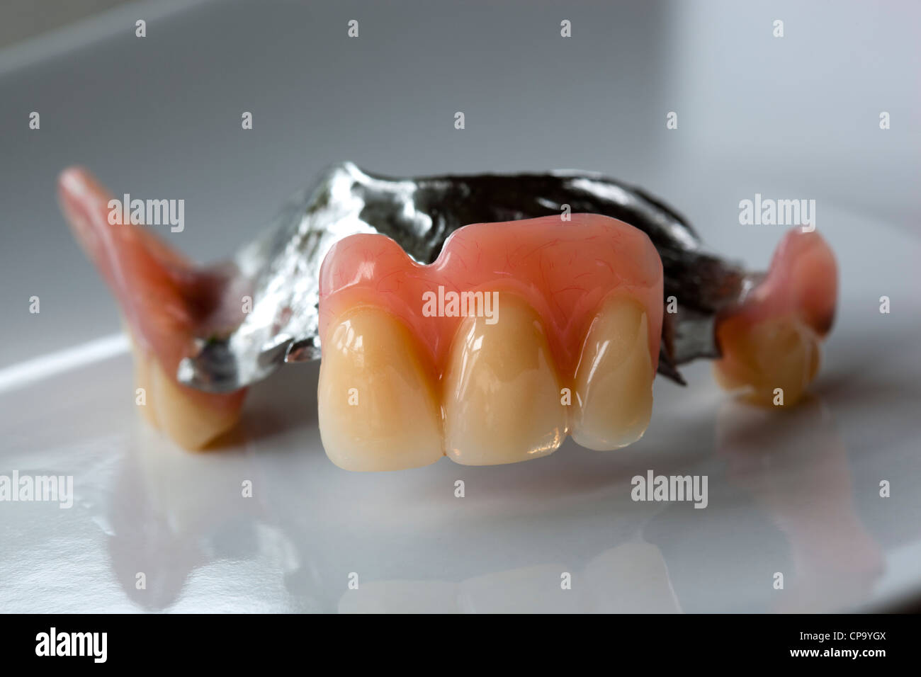 False Teeth or Dentures Stock Photo - Alamy