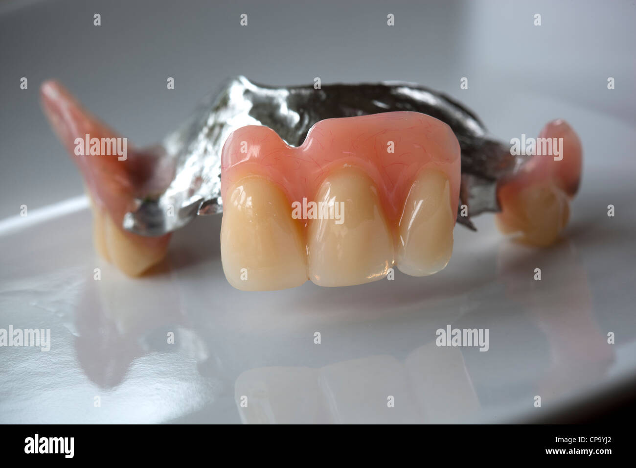 False Teeth or Dentures Stock Photo - Alamy