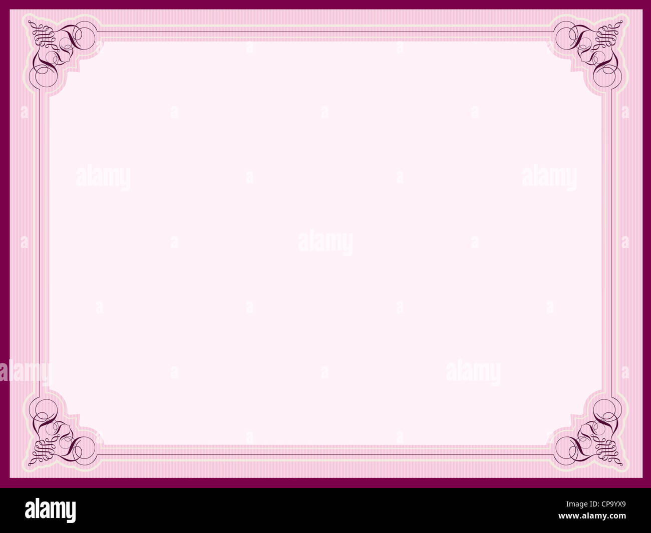 Decorative border in shades of pink Stock Photo - Alamy