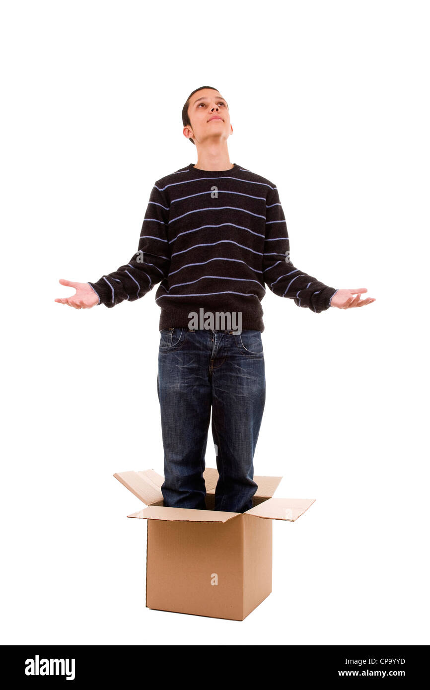 Person stuck in box hi-res stock photography and images - Alamy