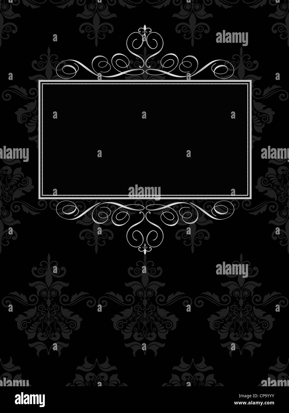 Background ornate floral ornament Black and White Stock Photos & Images ...