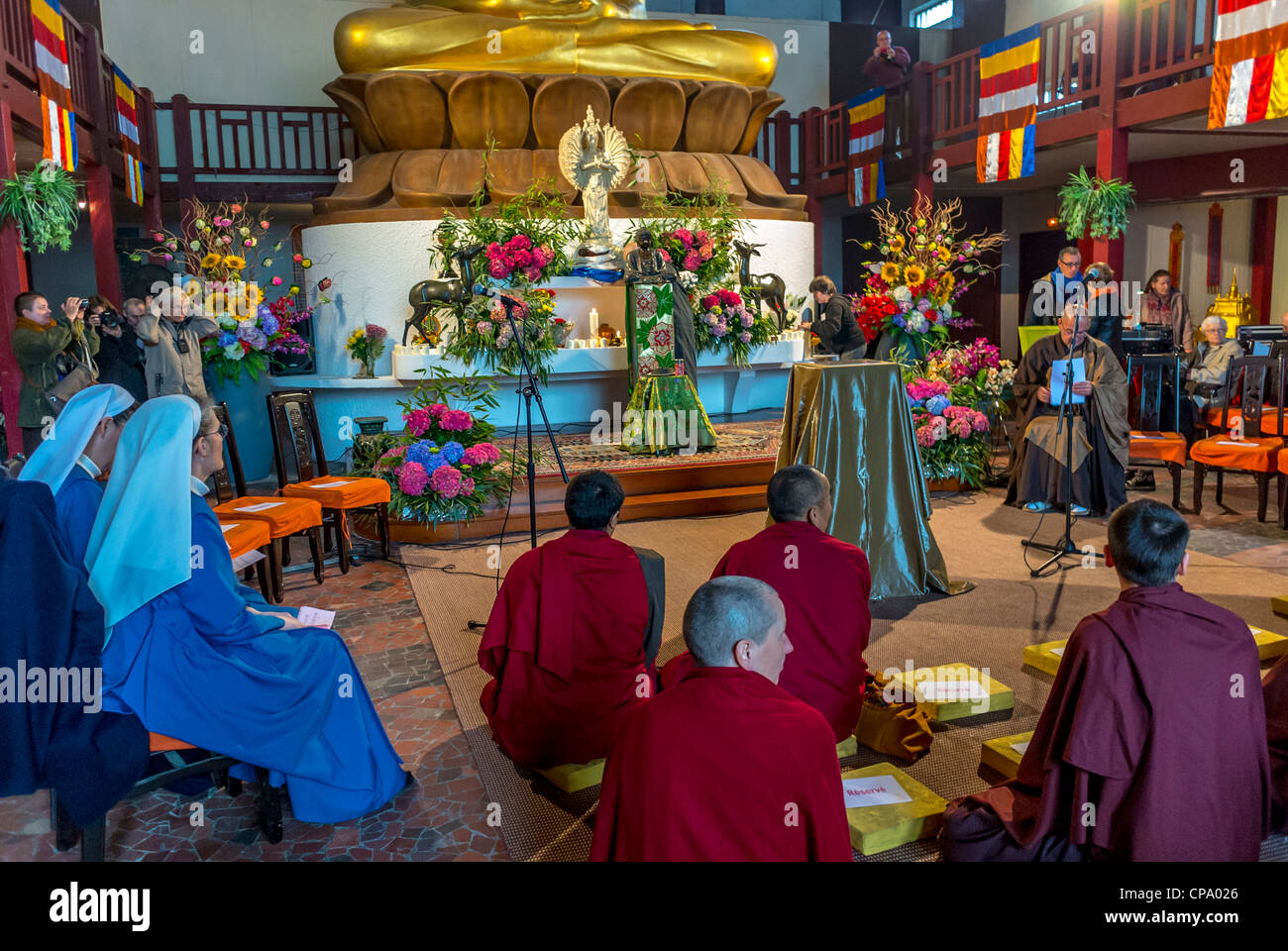 Paris, France, Interfaith Buddhist Festival, Religious Ceremony, French ...