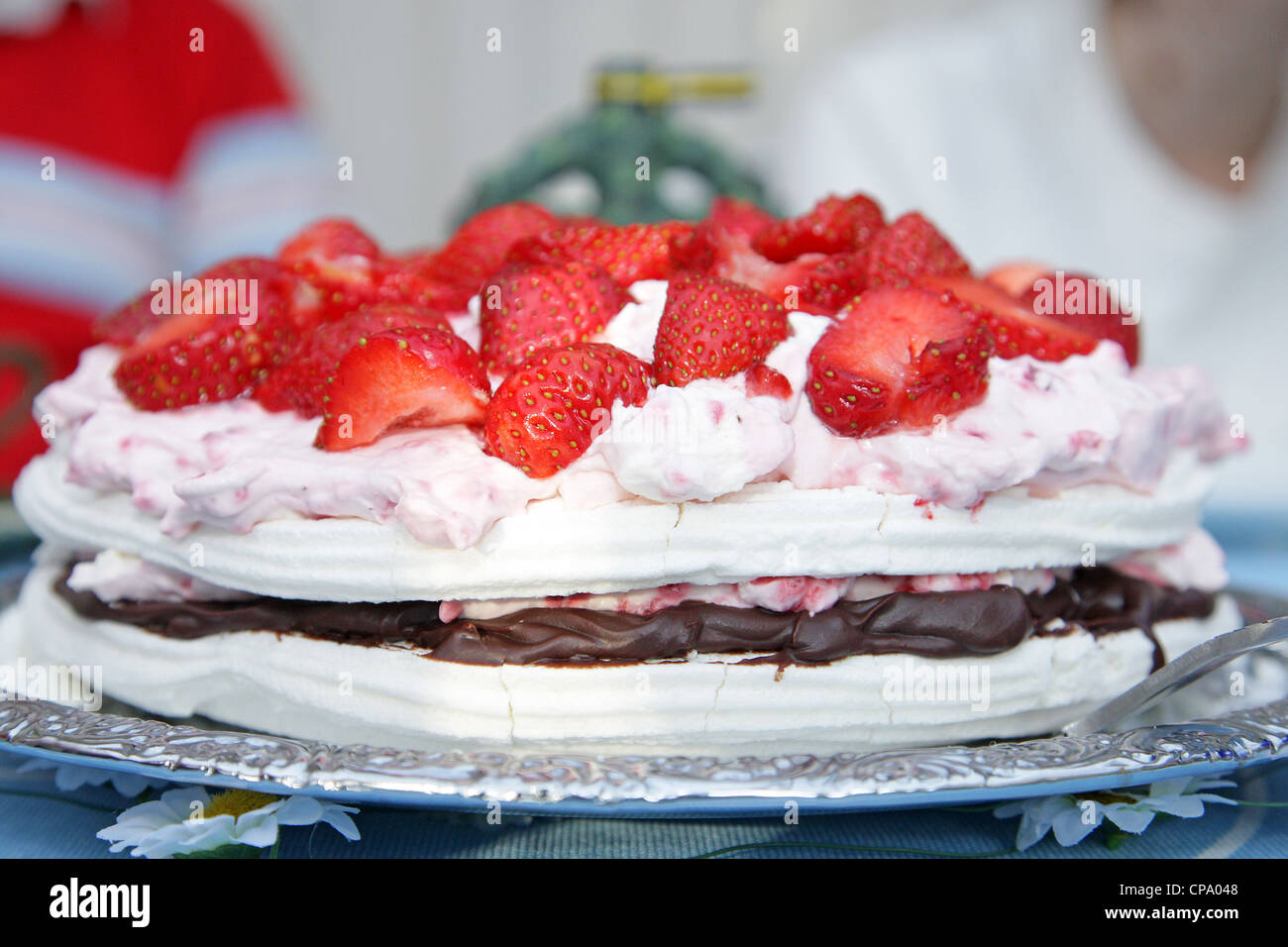 Midsummer sweden typical swedish summer strawberry cake Stock Photo - Alamy