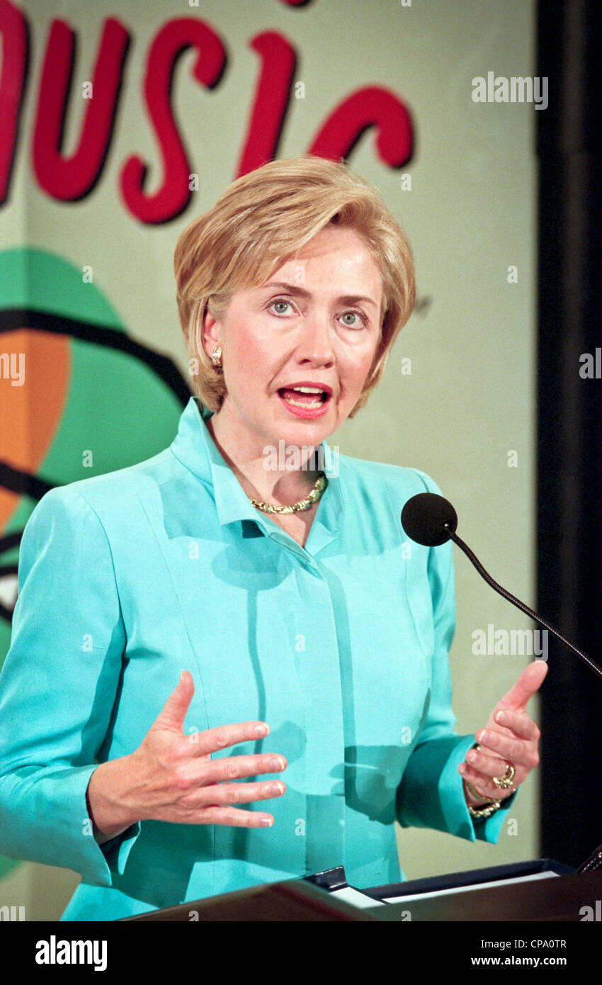 First lady Hillary Rodham Clinton attends an music education event at ...