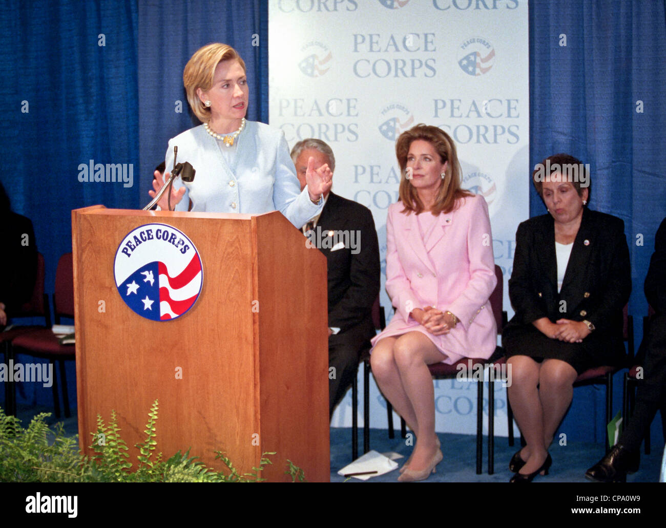 First lady Hillary Rodham Clinton speaks at the dedication of the Peace ...