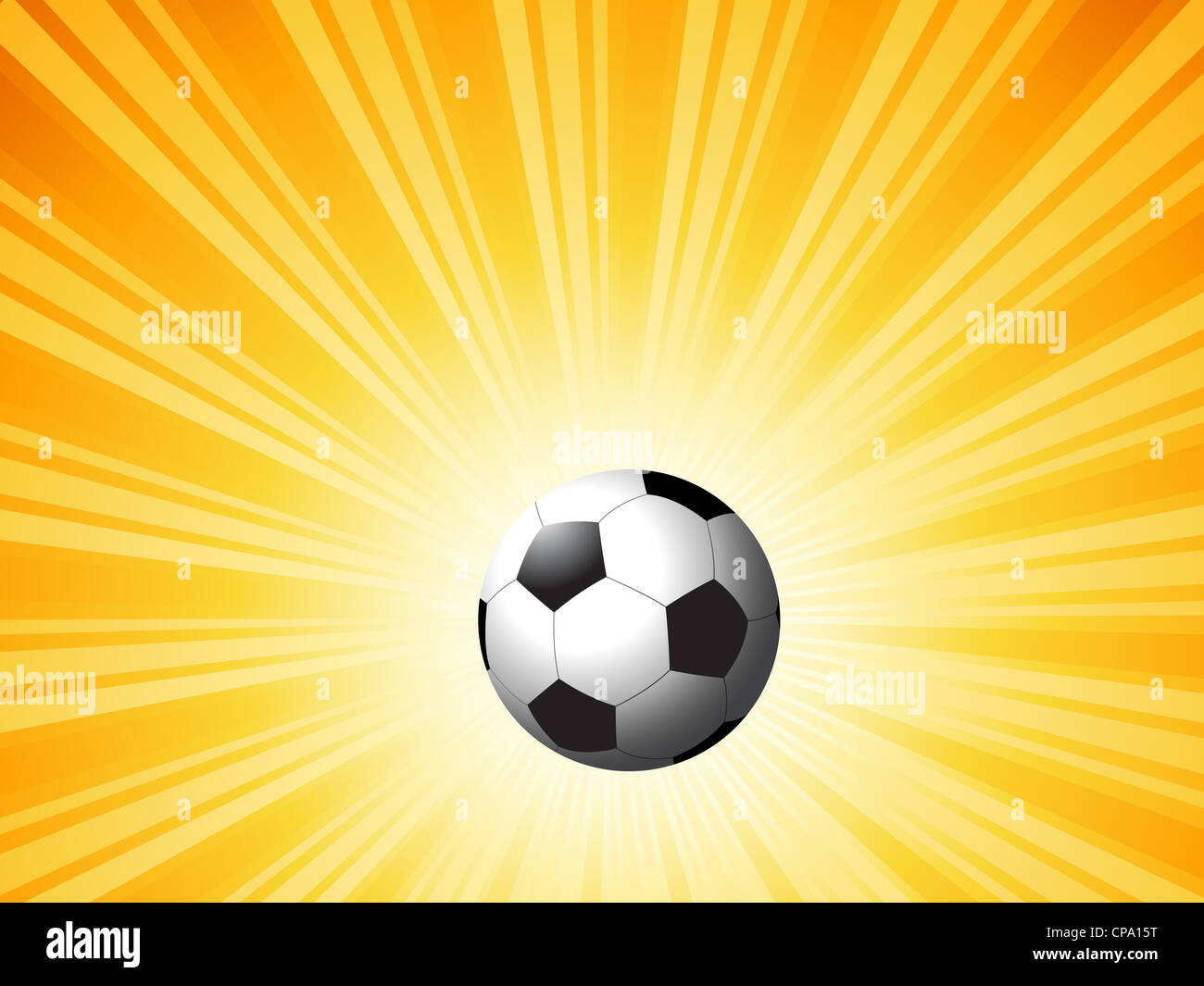 Football on a bright star burst background Stock Photo - Alamy