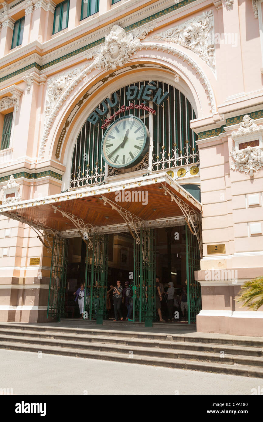 The Central Post Office, Ho Chi Minh City, (Saigon), Vietnam Stock ...