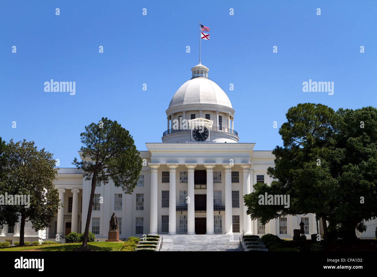 Alabama State Capitol building and grounds in Montgomery, Alabama, USA ...