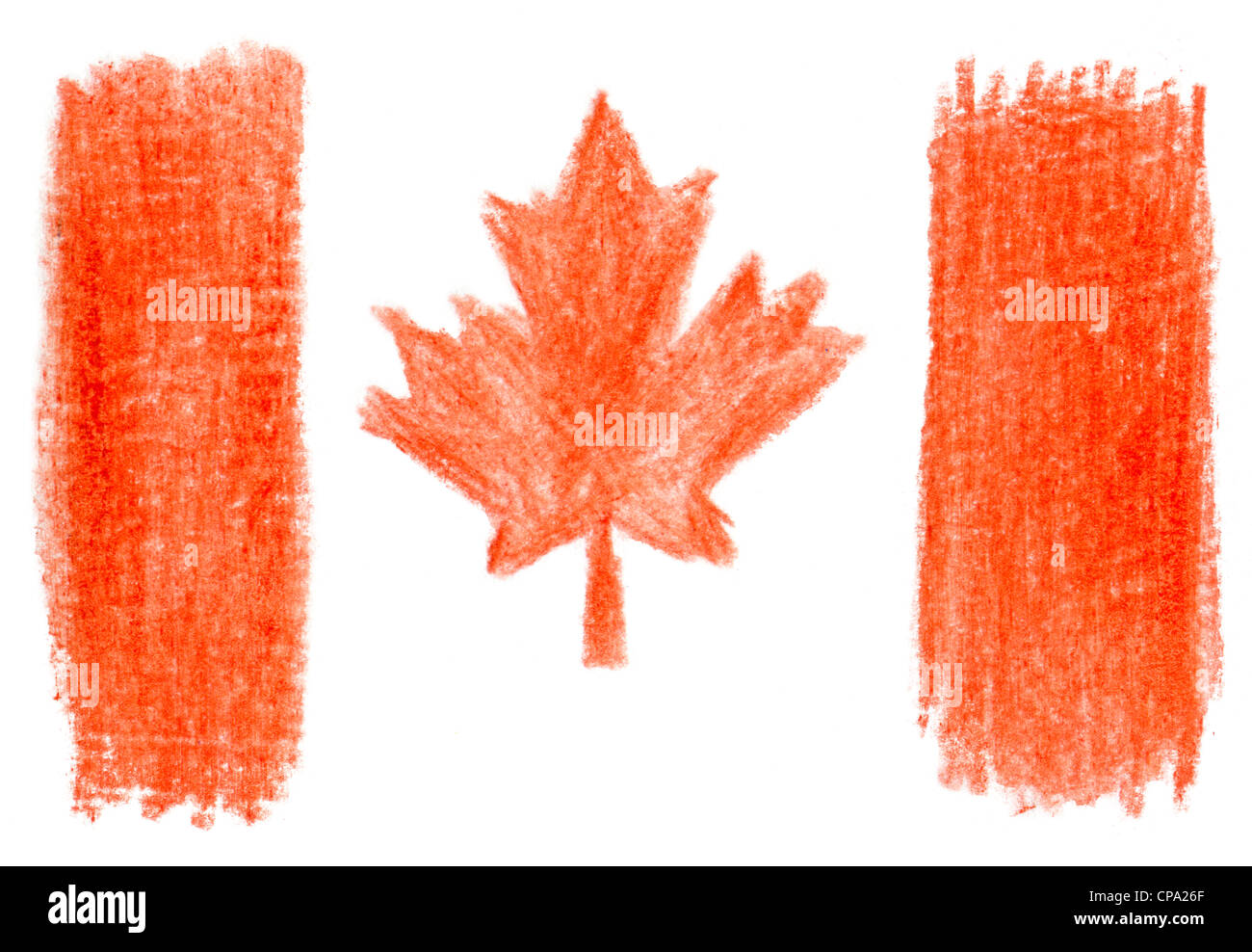 Canadian flag, pencil drawing Stock Photo - Alamy